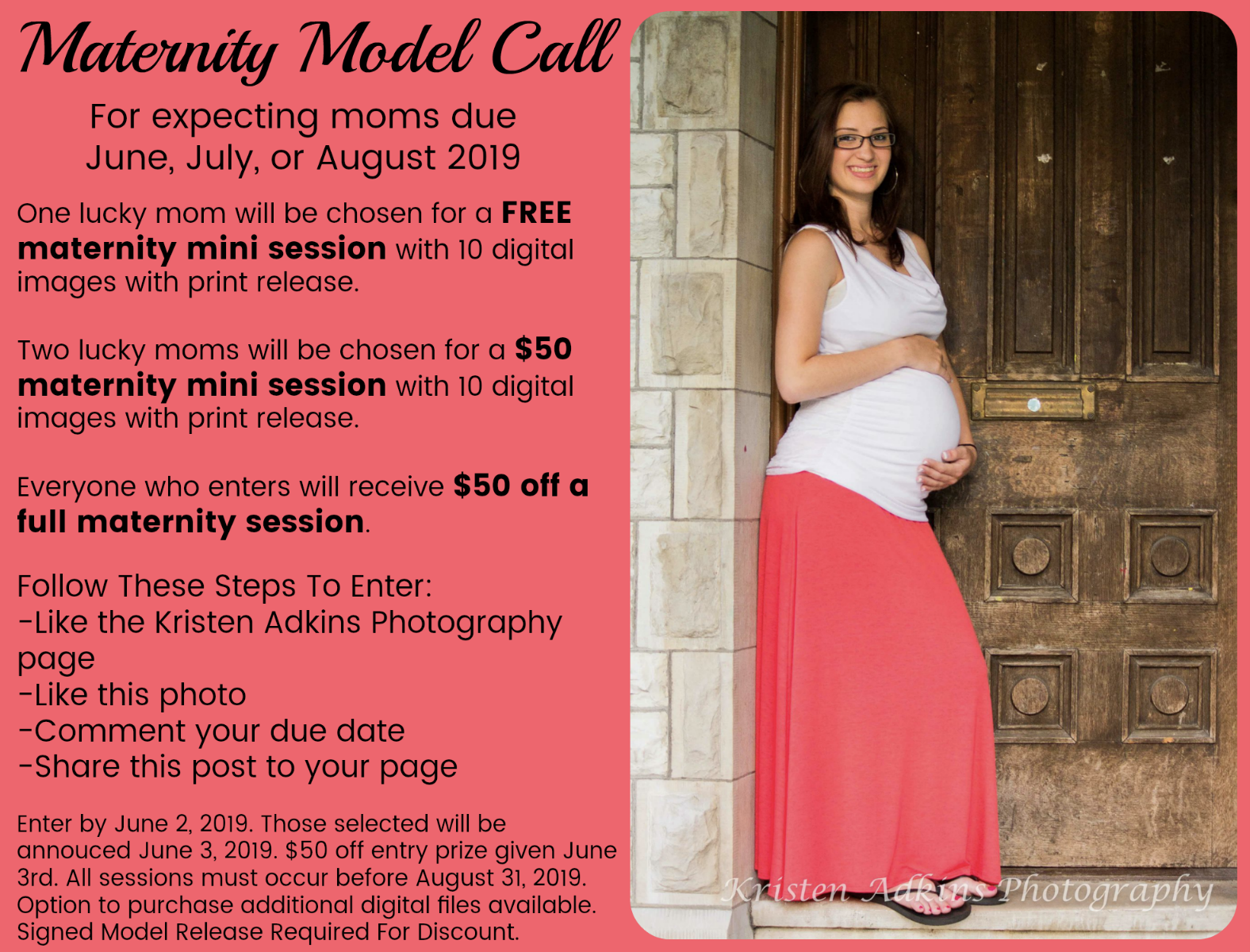 Maternity Photography Model Call – Kristen Adkins Photography